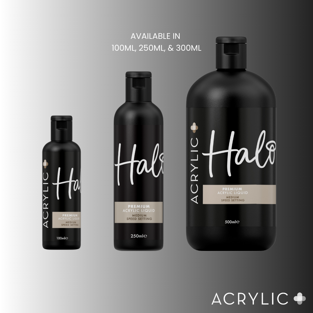 Halo Acrylic Plus Medium Monomer | Acrylic Liquid | Nail Tech Supplies ...