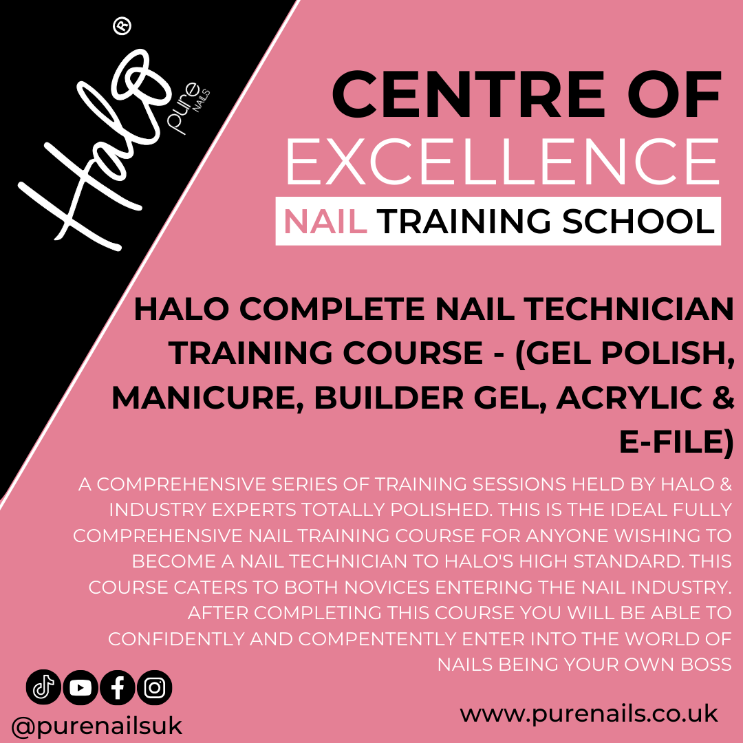 HALO COMPLETE NAIL TECHNICIAN TRAINING COURSE WITH E-FILE - (GEL POLIS ...