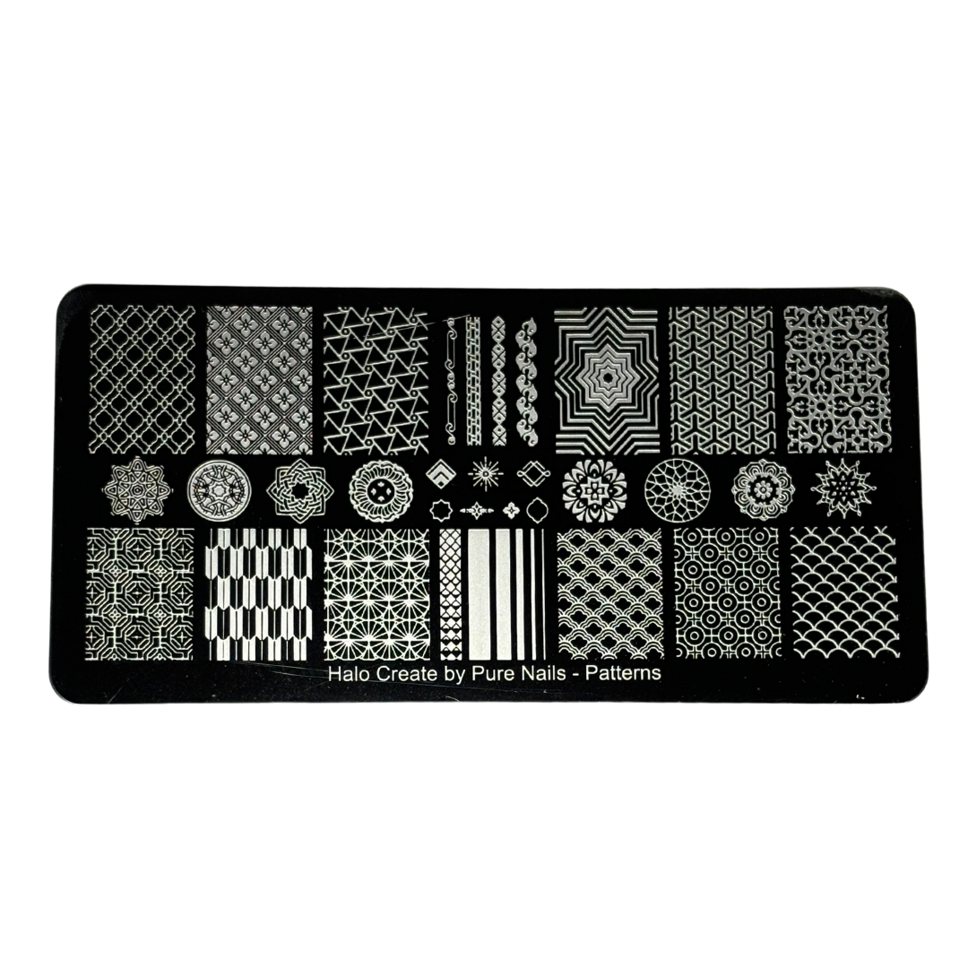 Halo Create - Stamping Plate - Patterns – Pure Nails